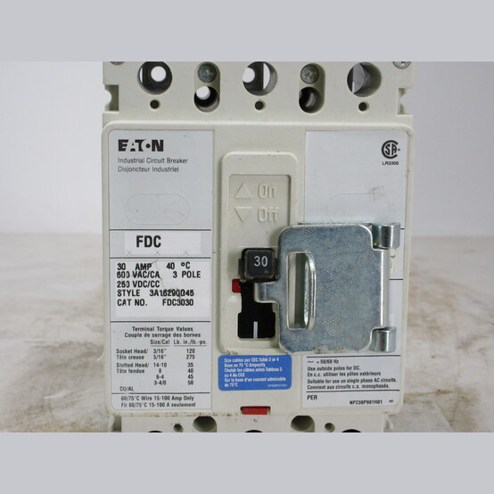 EATON FDC 30 Amp 3 Pole Breaker